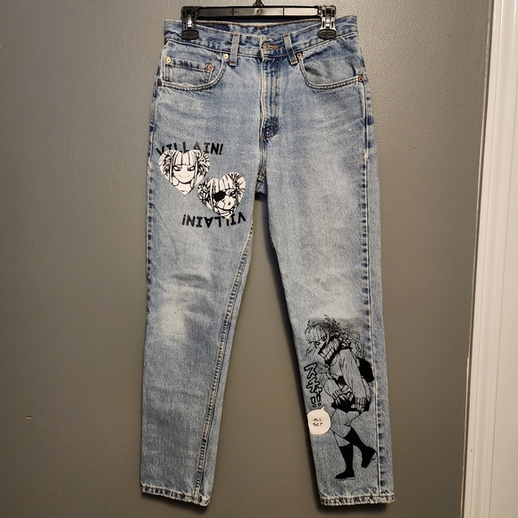 Levi's | Jeans | Vtg Levis 9s Anime Screen Printed 52 Slim Tapered Leg ...